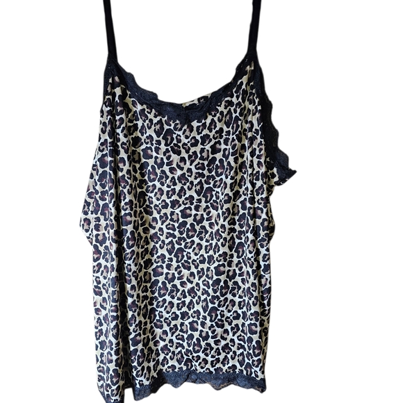 Fashion Bug | Tops | Nwt Fashion Bug Leopard Print Camisole With Black ...